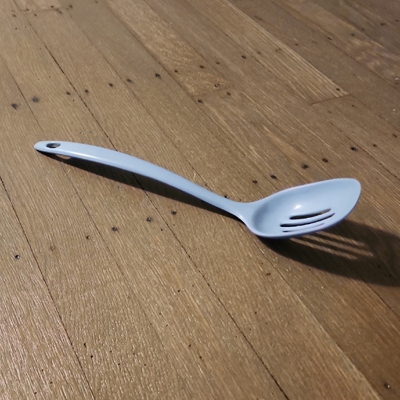Dining | Melamine Vintage Blue Slotted Spoon Plastic | Poshmark